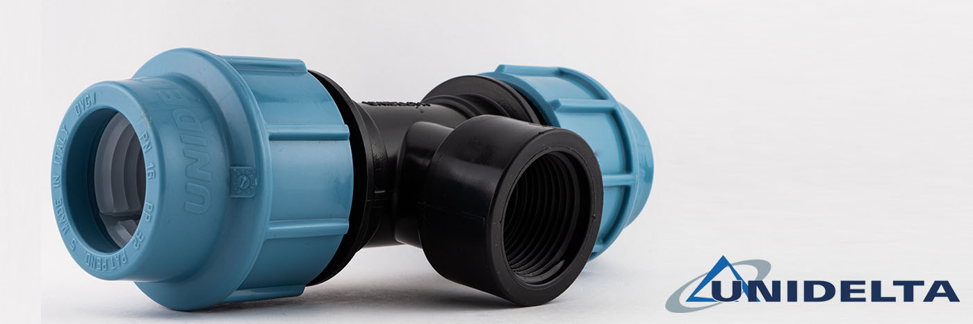 KULANO.store - PE T-Stück 2fach Klemmmuffe 1x Innengewinde